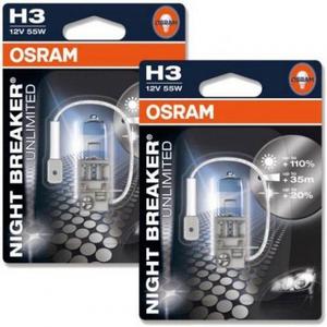 Автолампа h3 Osram PK22s H3 12V 55W NBU-01B+110% 64151|Цена - 190 грн
